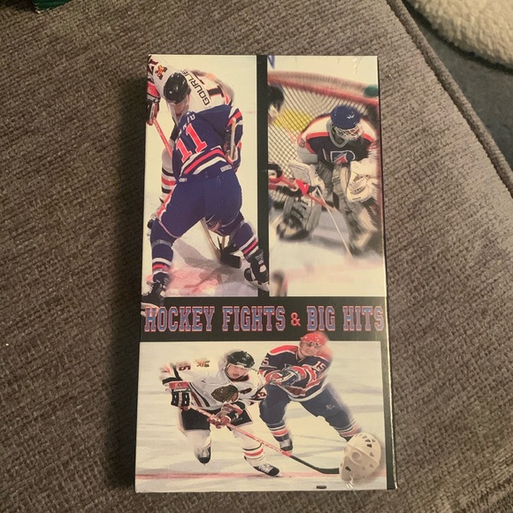 Media | Hockey Fights And Big Hits Vhs Tape New | Poshmark